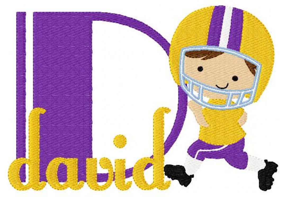 Football Player // 5x7 // Monogram Embroidery Design, Machine ...