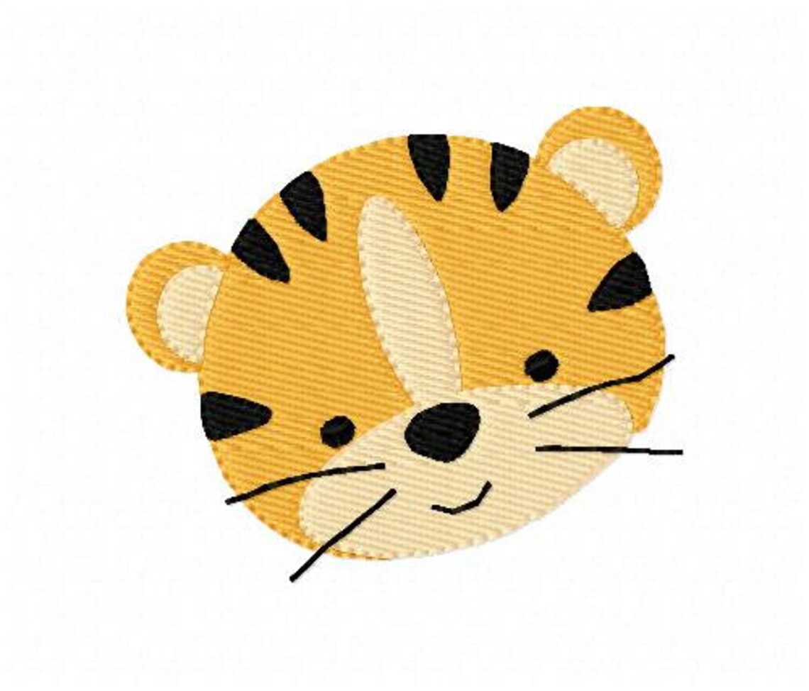 Tiger Machine Embroidery Design, Cute Tiger Embroidery, Embroidery ...
