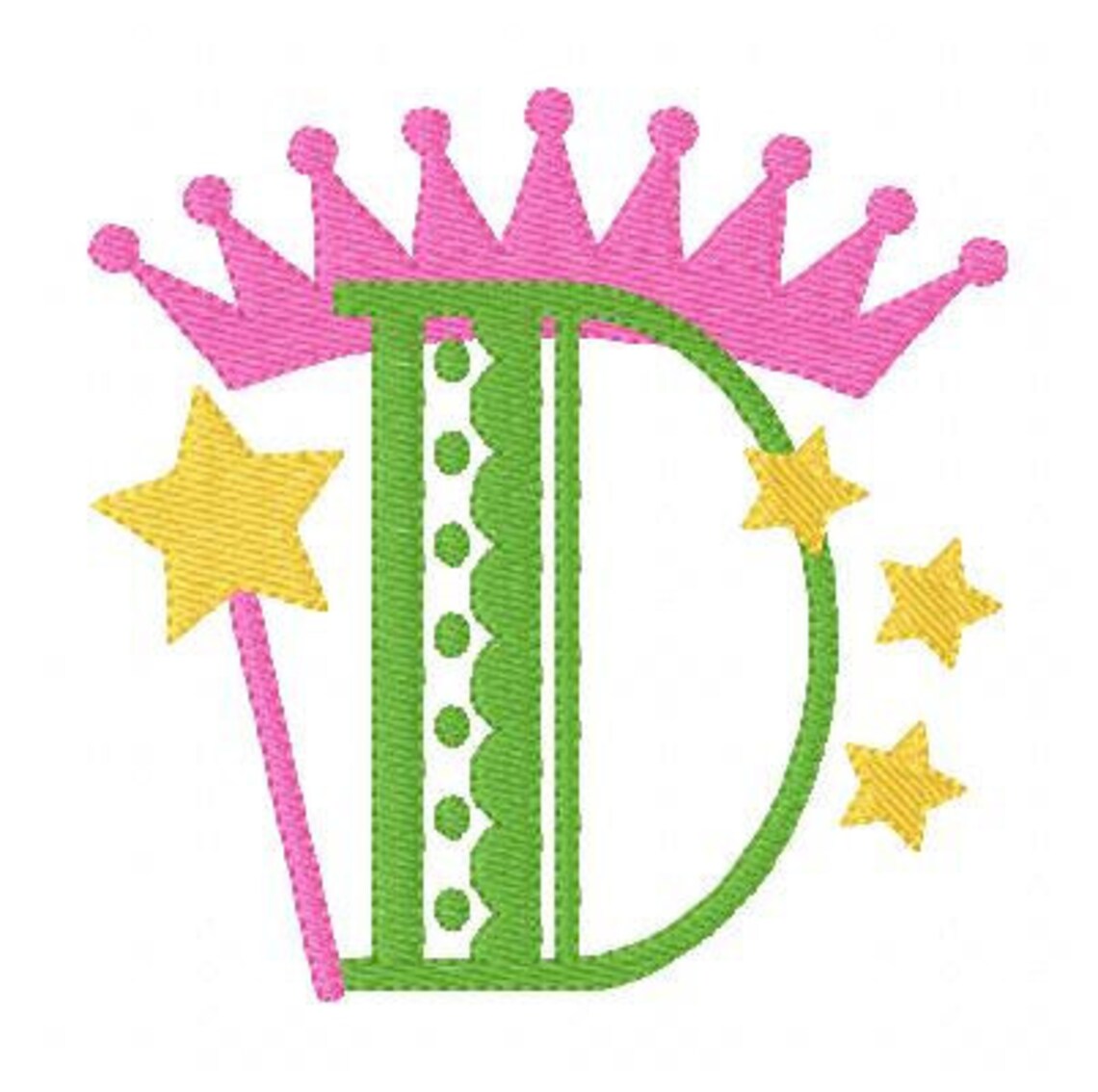 Princess Crown Monogram Embroidery Font Design Set Machine - Etsy