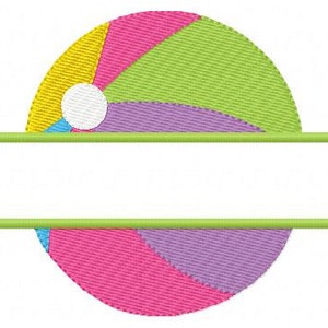 Beach Ball // Split Machine Embroidery Monogram Font Set, Embroidery ...