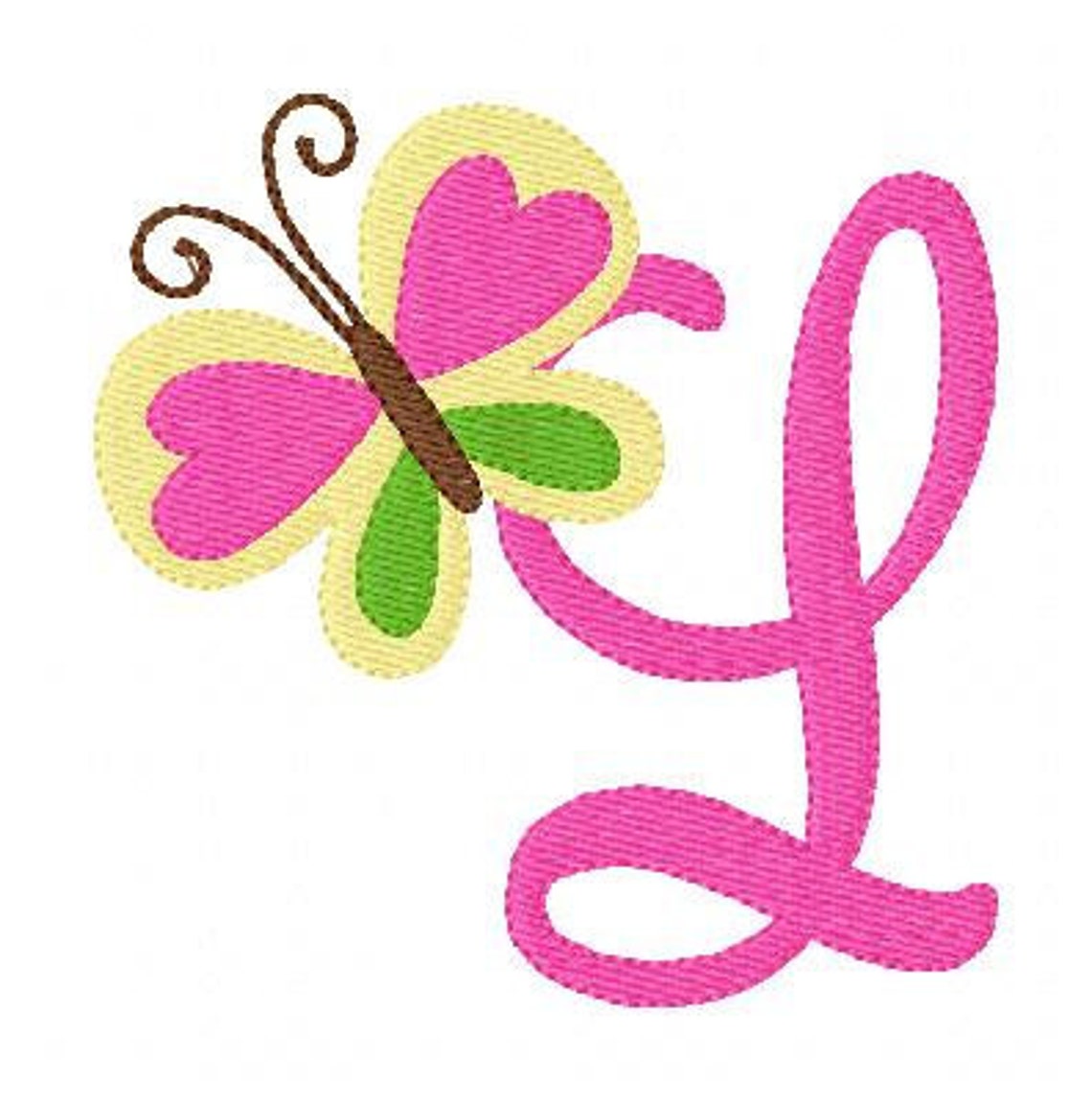 Butterfly Machine Embroidery Monogram Font Design Set // - Etsy