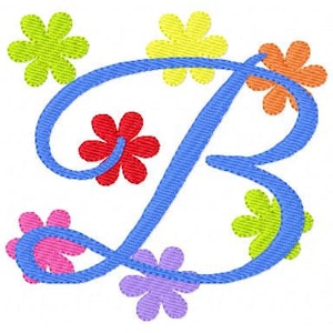 Flowers // Monogram Machine Embroidery Font Design Set, Machine ...