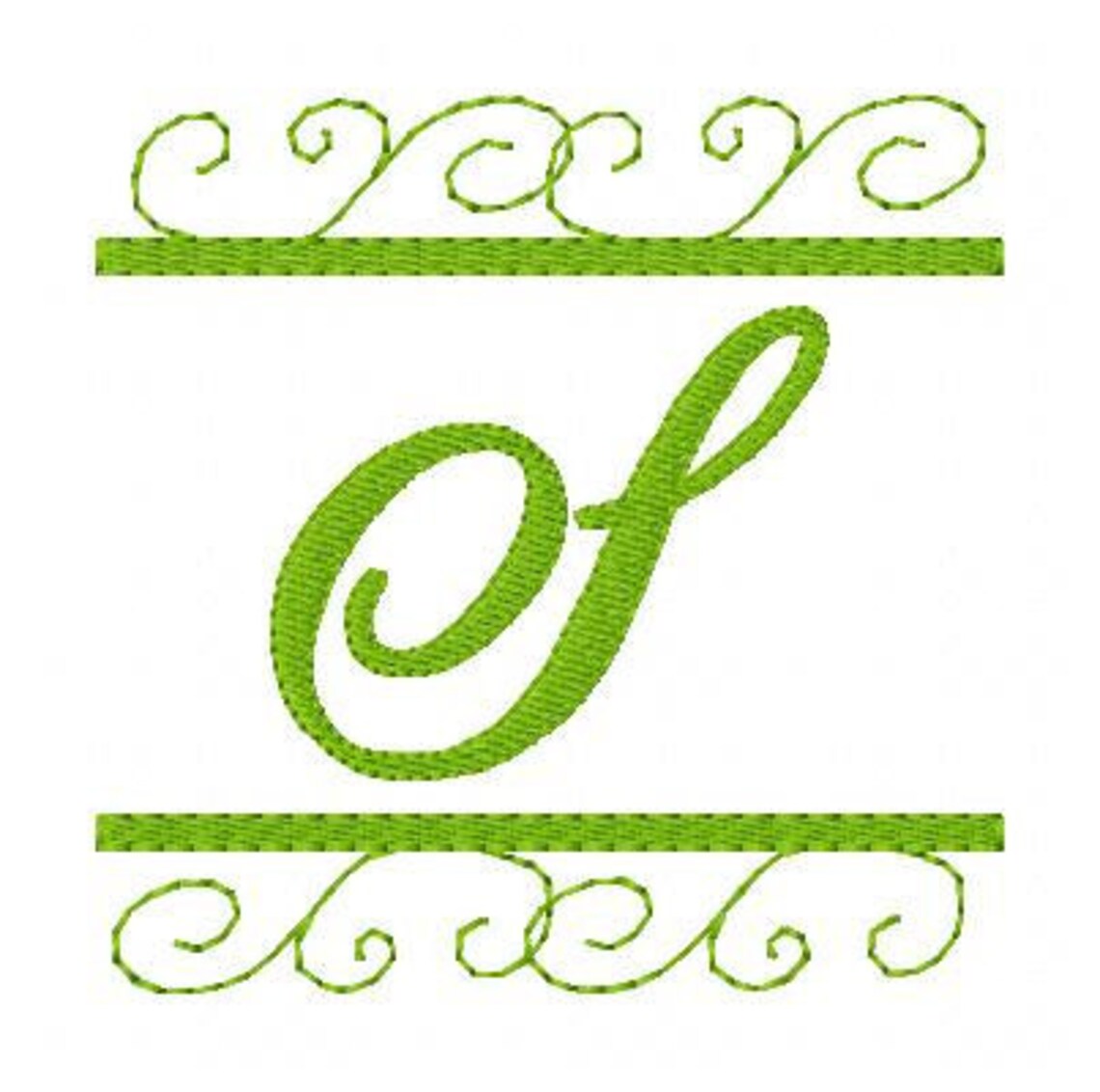 Monogram Machine Embroidery Font Design Set Scrolls Swirls | Etsy