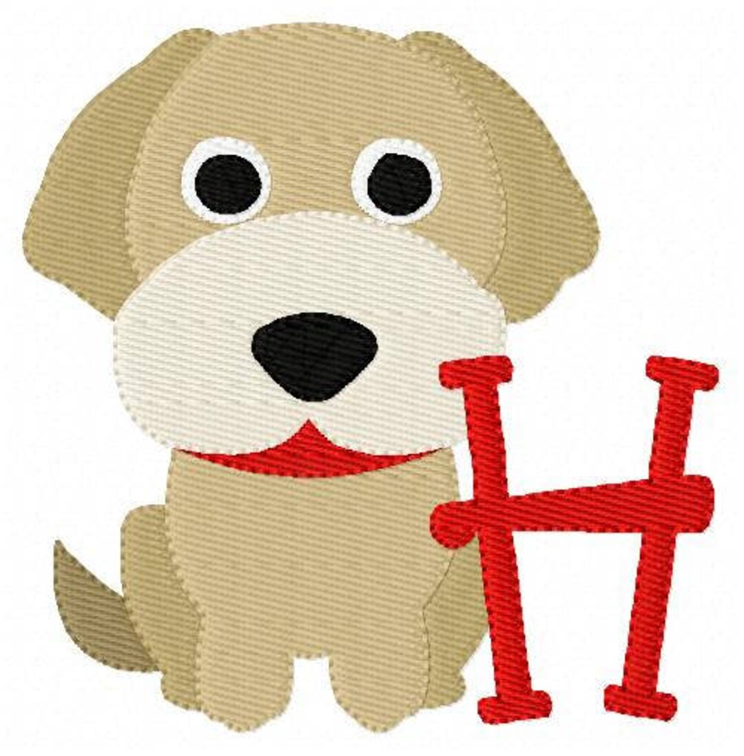 Puppy Dog Golden Retriever Machine Embroidery Monogram Design Set, Dog ...