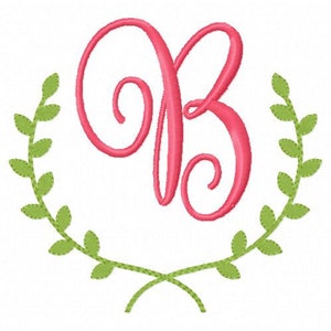 Ivy Machine Embroidery Monogram Font Design Set, Machine Embroidery ...