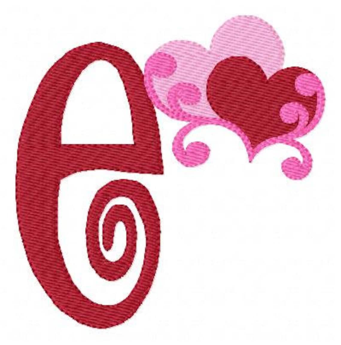 Twin Heart Valentine Machine Embroidery Monogram Design Set, Machine ...