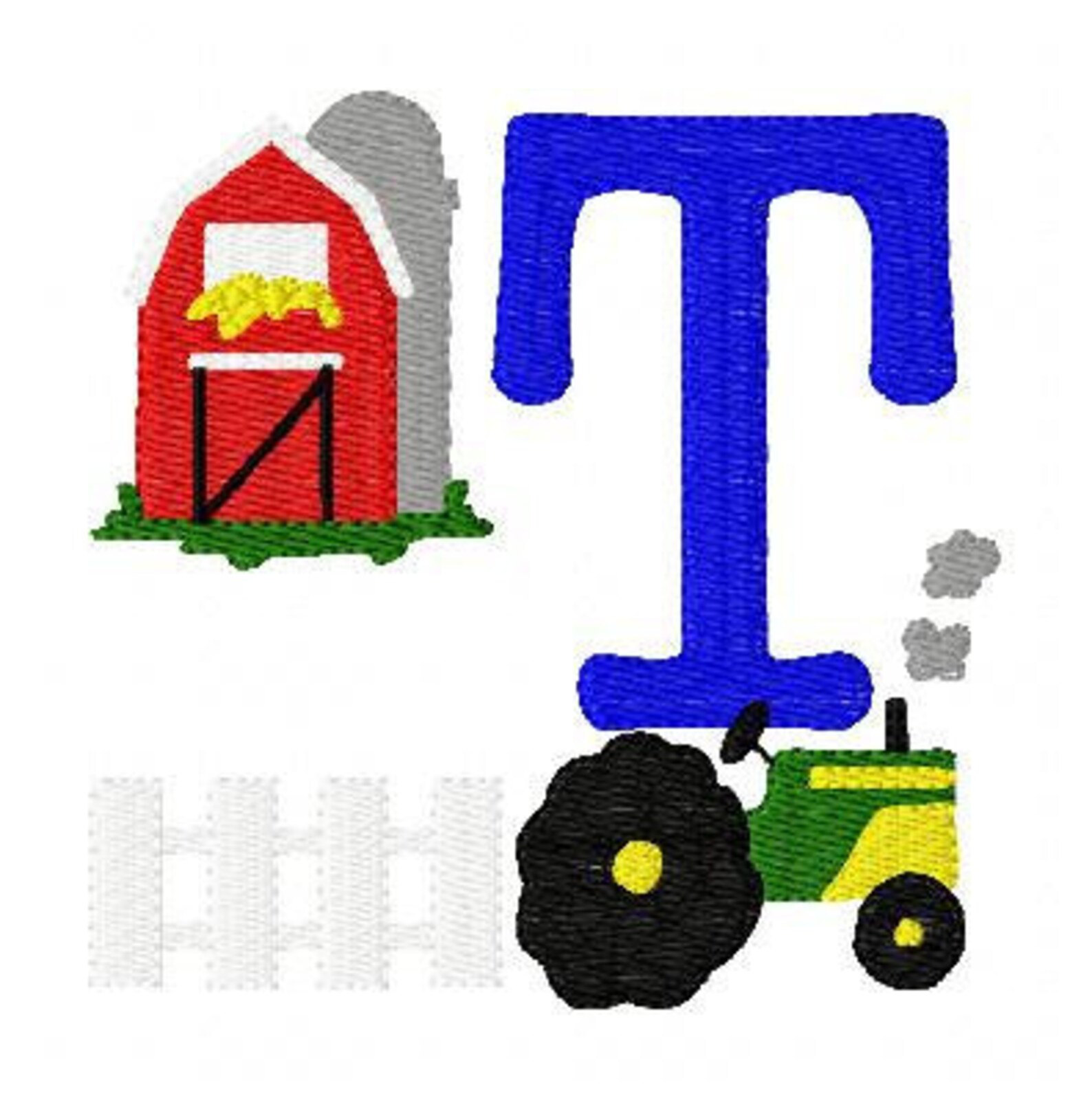 Farm Machine Embroidery Monogram Font Design Set Machine - Etsy