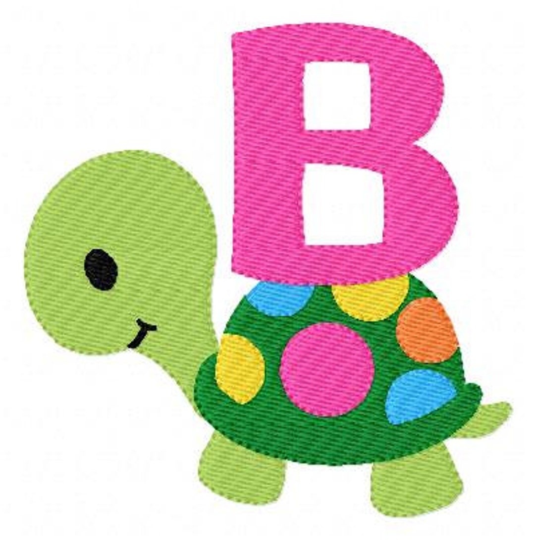 Polka Dot Turtle Machine Embroidery Monogram Font Set Joyful Stitches ...