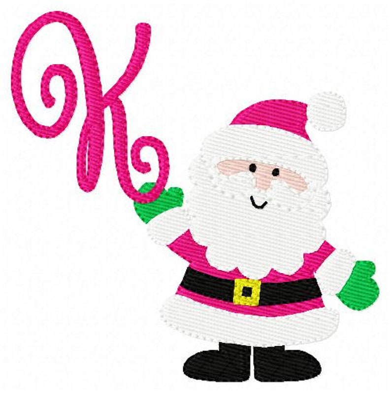 Santa is Jolly Christmas Monogram Embroidery Design Font Set - Etsy