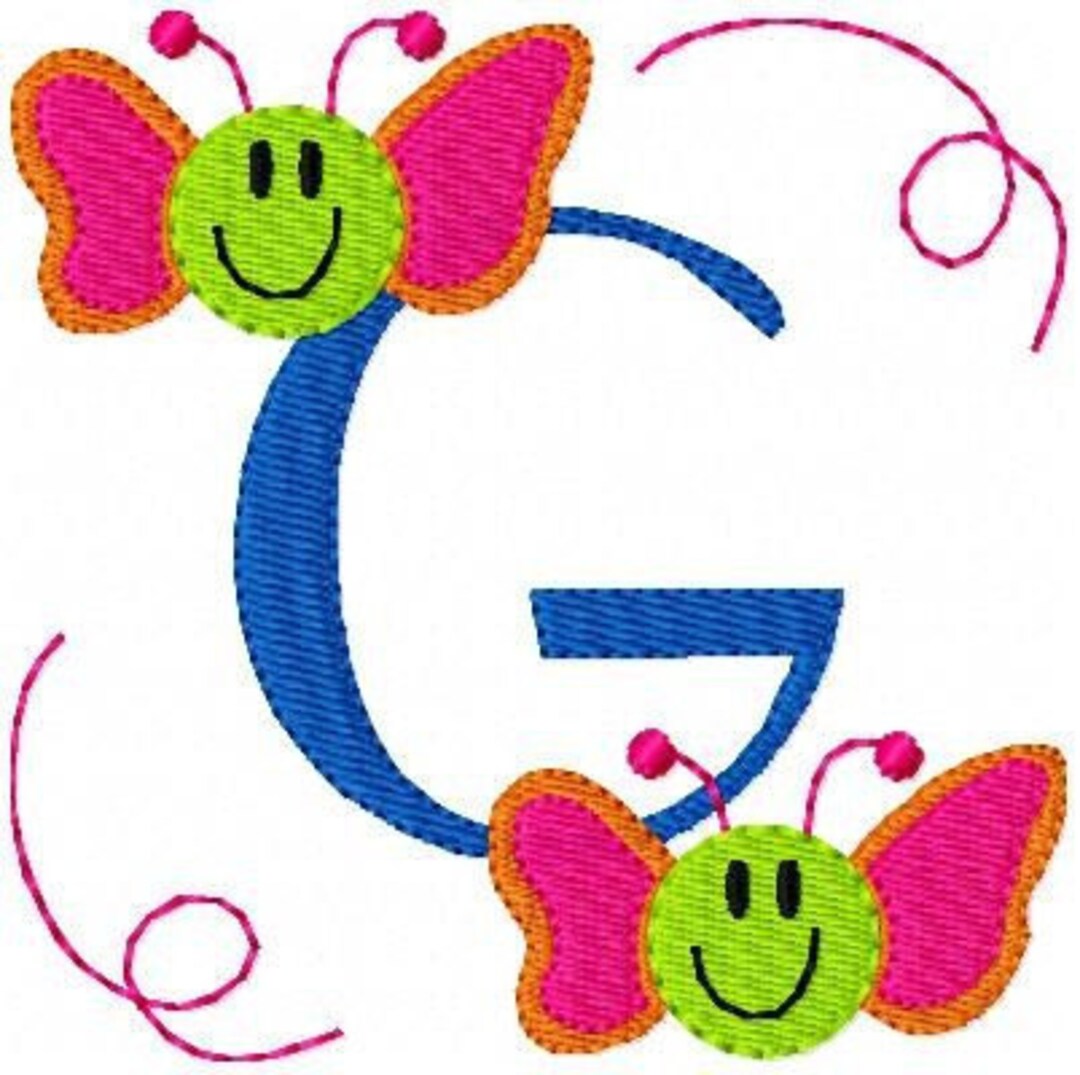 Butterfly Machine Embroidery Monogram Design Set // Emma's Butterfly ...