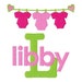 Baby Girl With Pink Monogram Machine Embroidery Design Set // Machine ...