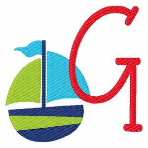 Sail the Ocean Monogram Embroidery Design Font Set, Joyful Stitches ...