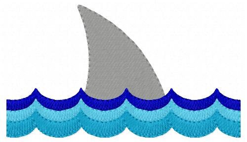 Shark Fin Embroidery Design Embroidery Design Shark | Etsy