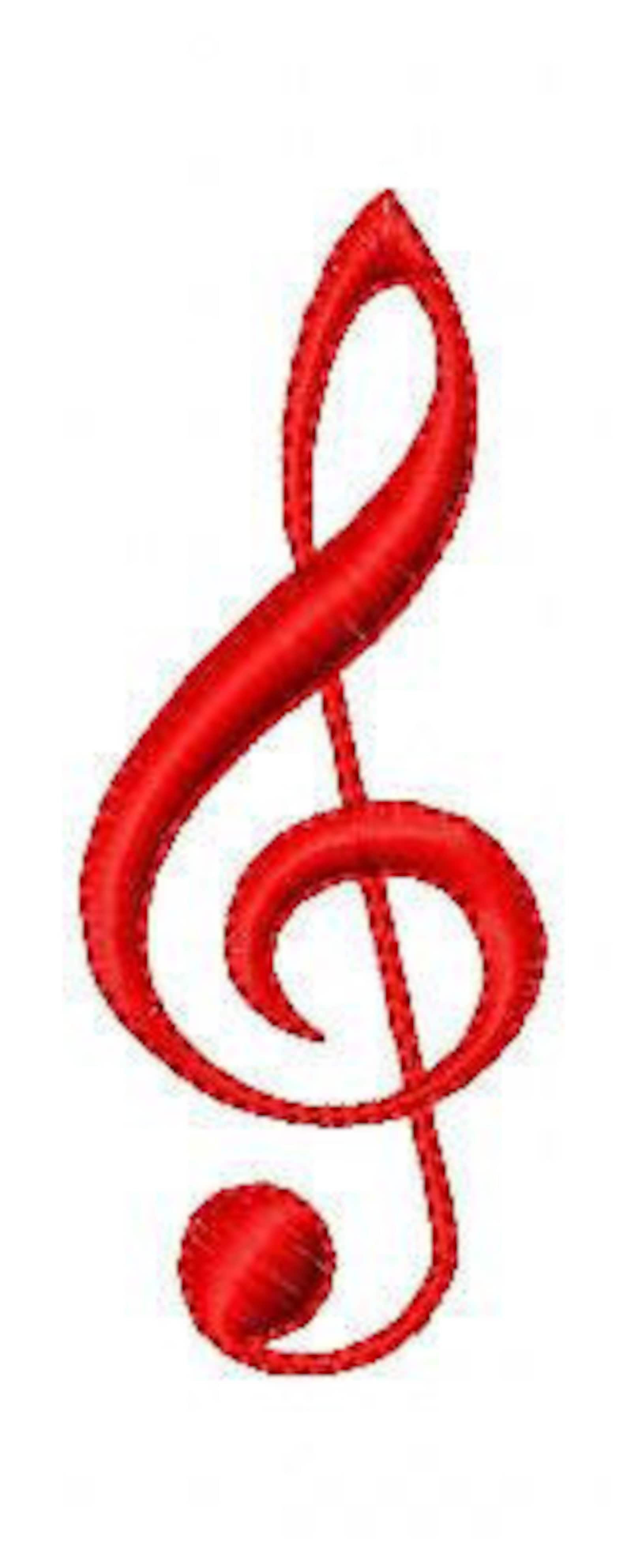 Embroidery Design Treble Clef // Joyful Stitches - Etsy