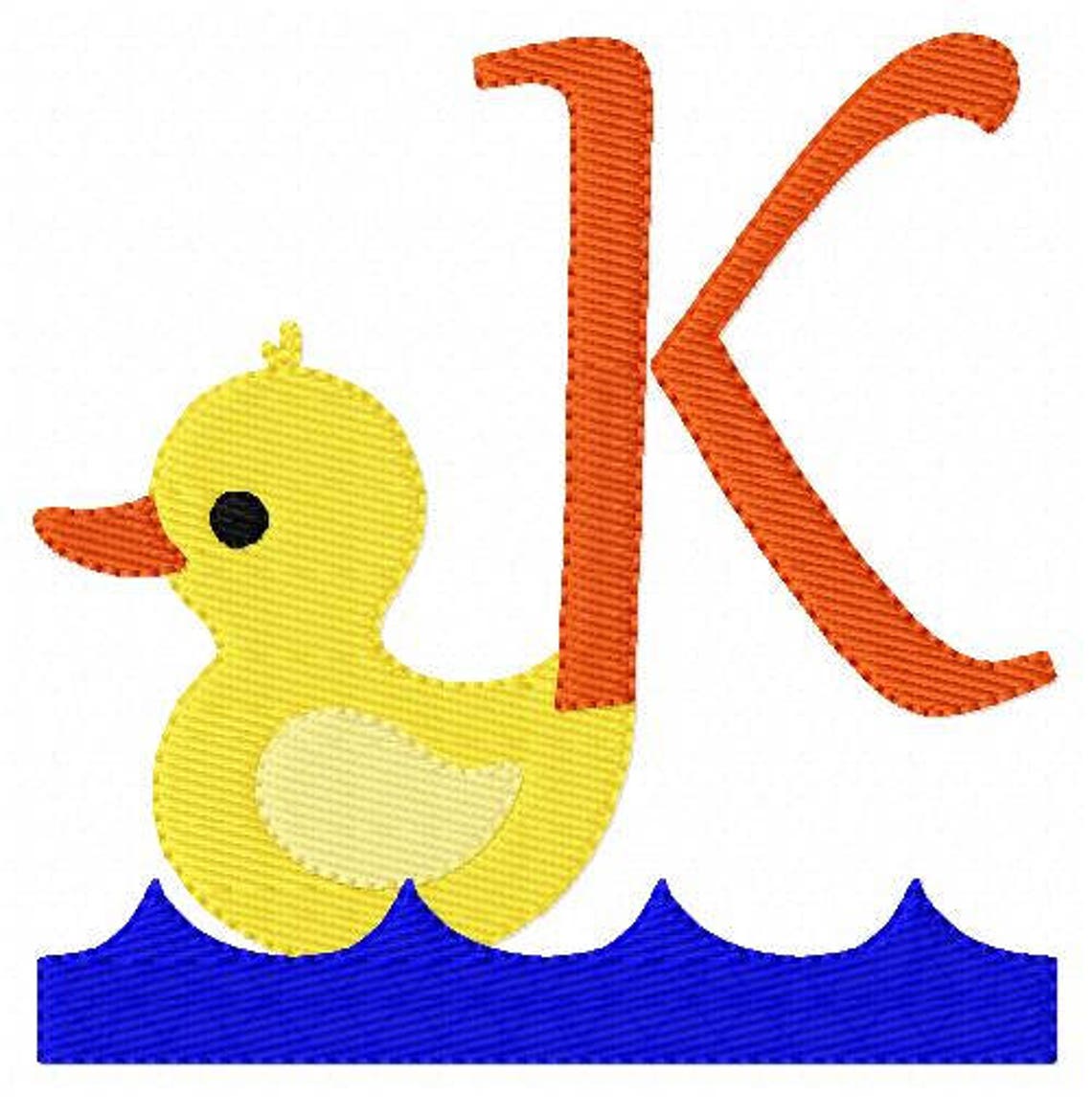 Duck, Baby, Monogram Font, Embroidery Font, Embroidery Pattern, Machine ...