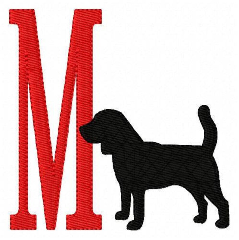 Dog, Labrador, Retriever, Lab, Monogram Machine Embroidery Font Design ...