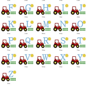 Farm Embroidery Design, Tractor Embroidery Design, 5x7 Monogram Machine ...