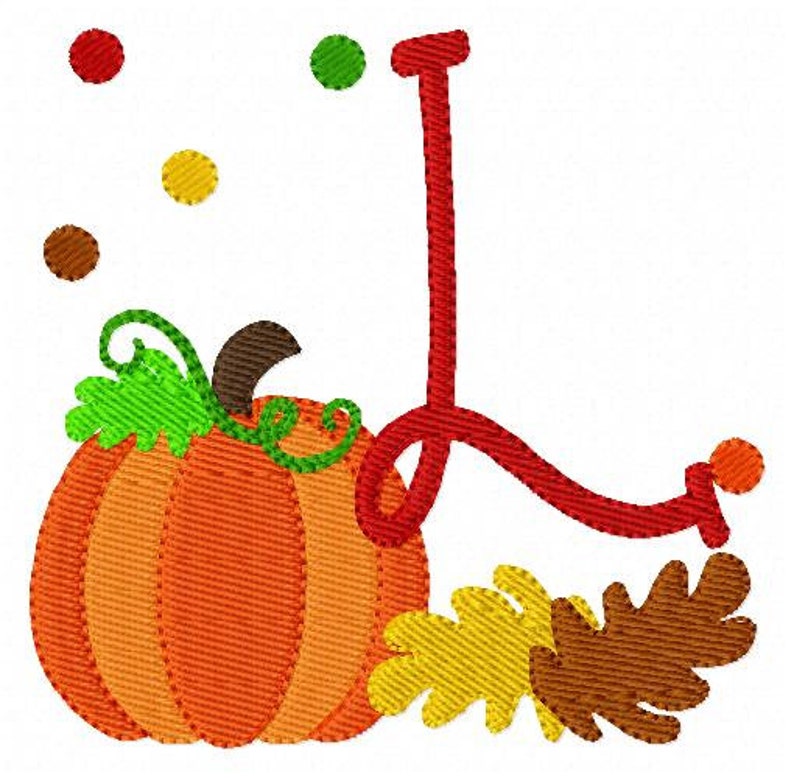Pumpkins of Fall Machine Embroidery Designs Monogram Set - Etsy