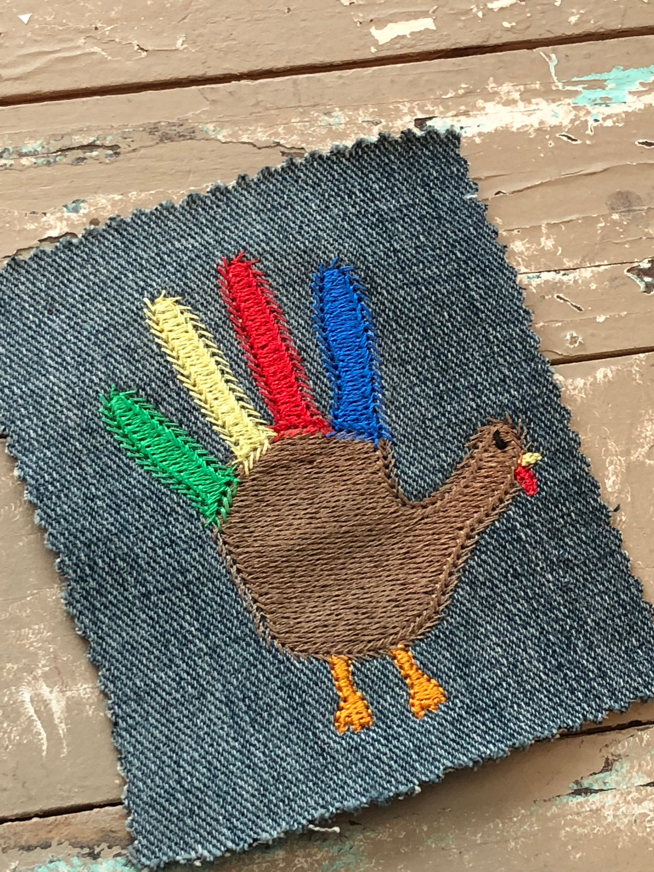 Hand Turkey Turkey Machine Embroidery Design Thanksgiving | Etsy