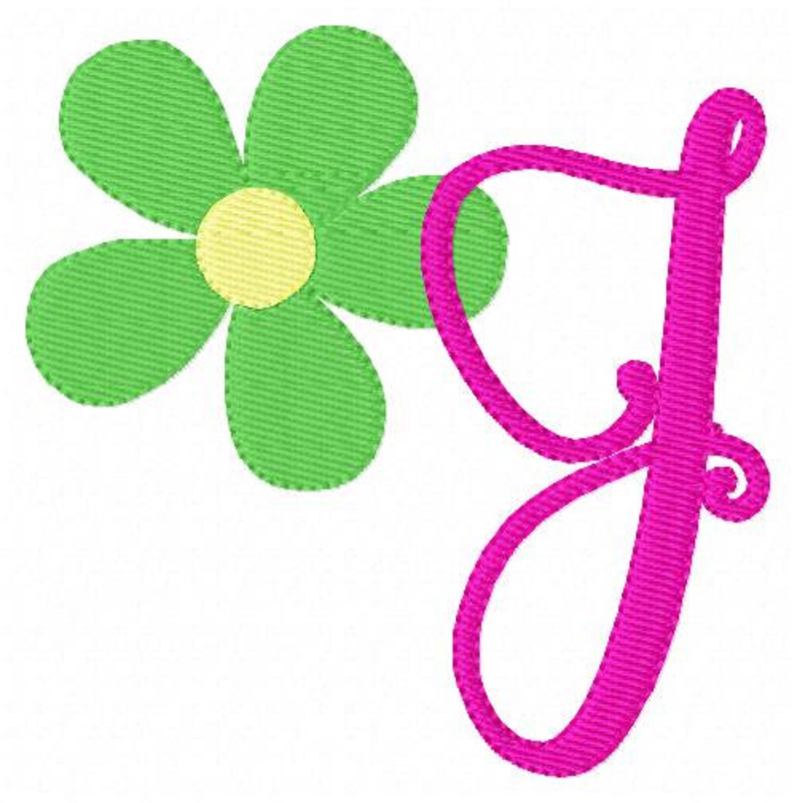 Daisy Flower Happy Machine Embroidery Monogram Font Design Set, Machine ...