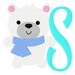 Polar Bear, Winter, Christmas, Monogram Embroidery Font Design Set ...