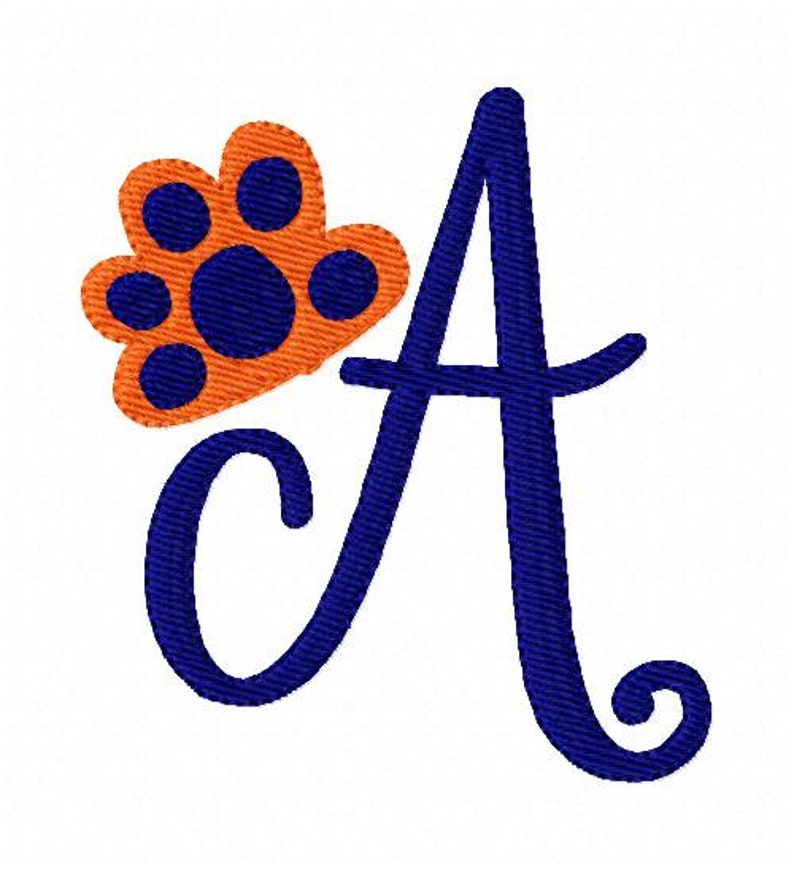 Paw Print // Tiger // Monogram Font, Machine Embroidery Designs ...