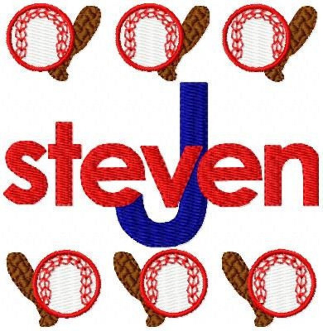 Baseball // Machine Embroidery Monogram Font Design Set, Machine ...