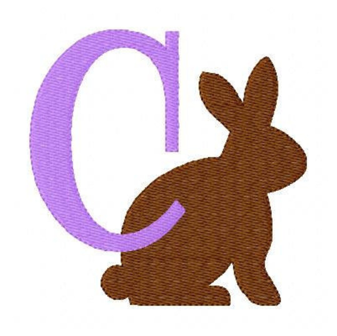 Bunny // Rabbit // Embroidery Font Design //easter Monogram // Easter ...