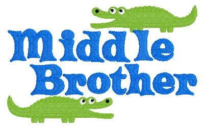 Embroidery Design Middle Bro Brother Gator - Etsy