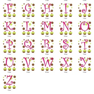 Bake Shop // Cupcake // Monogram Embroidery Font Design Set, Machine ...