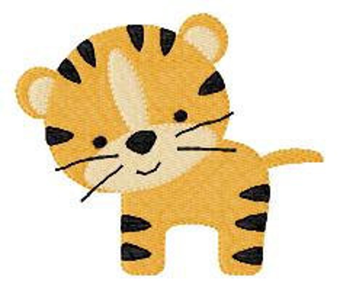 Embroidery Design Tiger Little Tiger Embroidery // Joyful - Etsy
