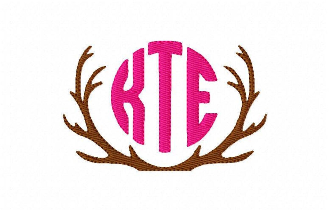 Antlers // Deer // Hunting // Three Letter // Monogram Machine ...