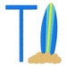 Surfer // Surf// Machine Embroidery Monogram Font Design Set, Machine ...