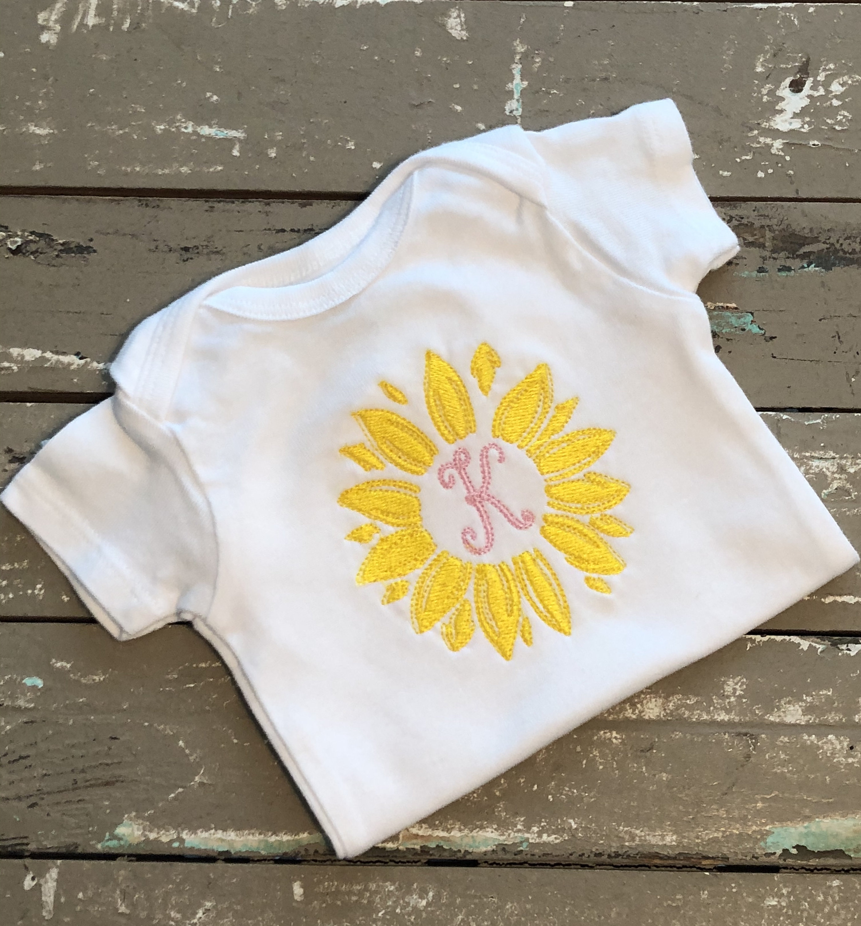 Sunflower Monogram Embroidery Font Design Set, Sunflower Embroidery ...