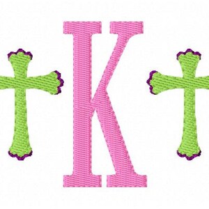 Cross Mini Monogram Machine Embroidery Design Set, Machine Embroidery ...