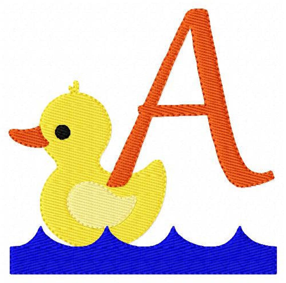 Duck, Baby, Monogram Font, Embroidery Font, Embroidery Pattern, Machine ...