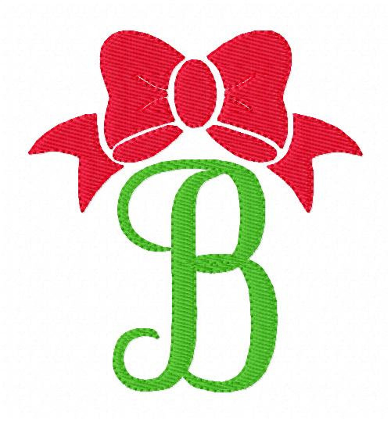 Bow Monogram Machine Embroidery Design Font Set Bow | Etsy