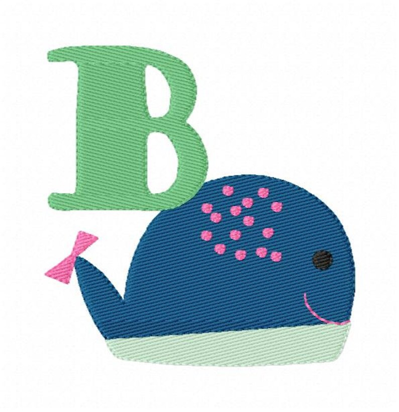 Freckles the Whale Fish Embroidery Designs Monogram Set, Joyful ...