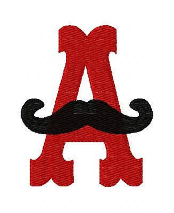 Mustache Letter Fonts