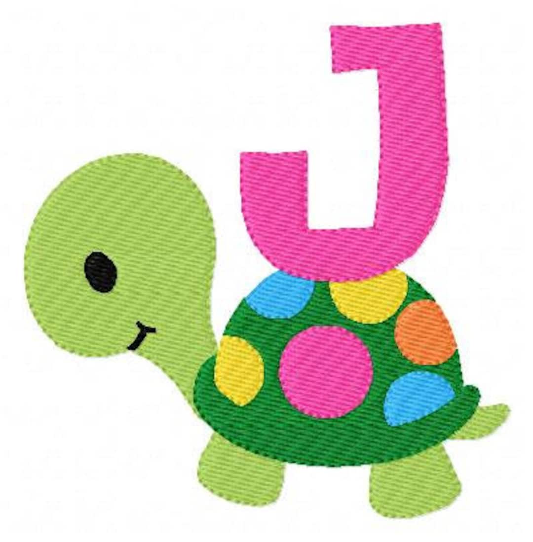 Polka Dot Turtle Machine Embroidery Monogram Font Set Joyful Stitches ...