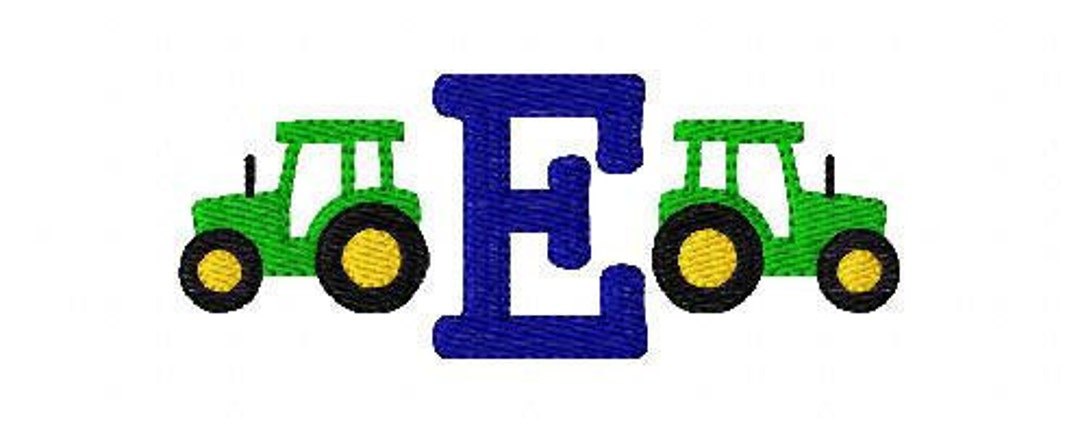 Tractor Mini Monogram Machine Embroidery Design Set //machine ...