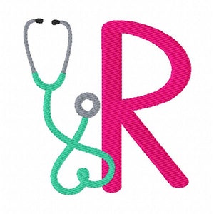 Stethoscope Nurse Medical Monogram Embroidery Design, Joyful Stitches ...