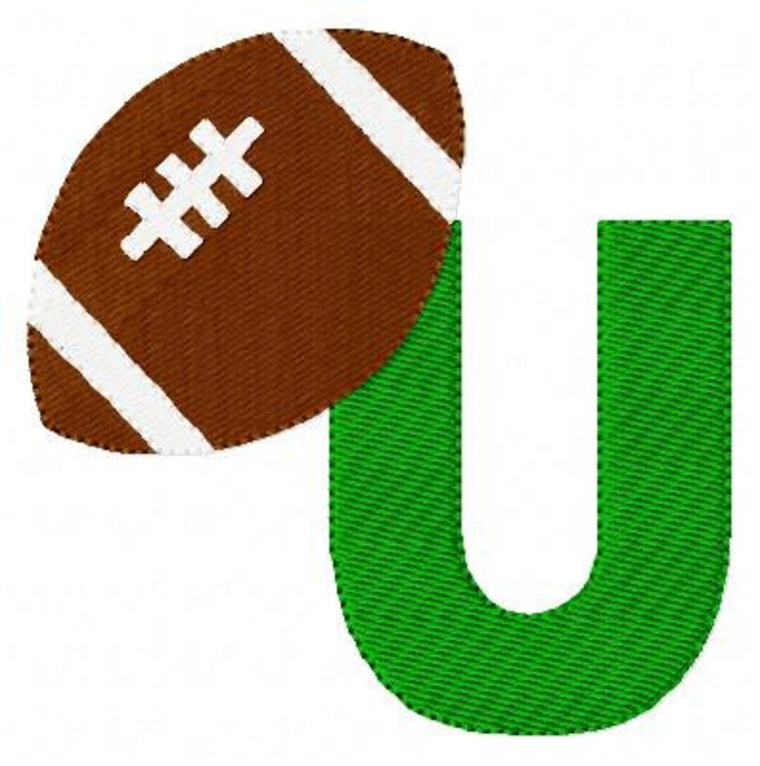 Football Season Monogram Machine Embroidery Font Design Set, Football ...