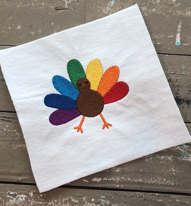 Turkey Machine Embroidery Design, Thanksgiving Embroidery Design ...