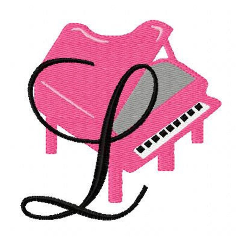Piano Embroidery Design Recital Embroidery Design Monogram - Etsy
