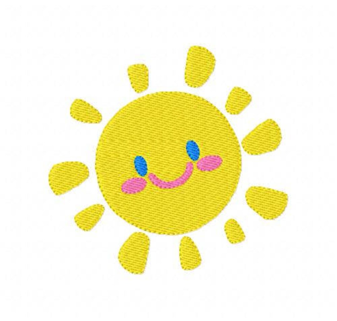 Embroidery Design, Sun Sunshine Summer // Joyful Stitches - Etsy