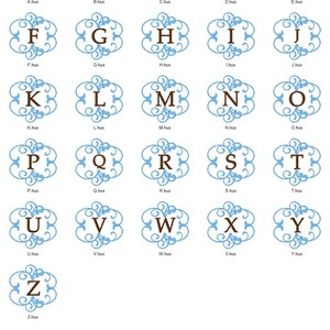 Fountain Swirly Machine Embroidery Monogram Design Set, Machine ...