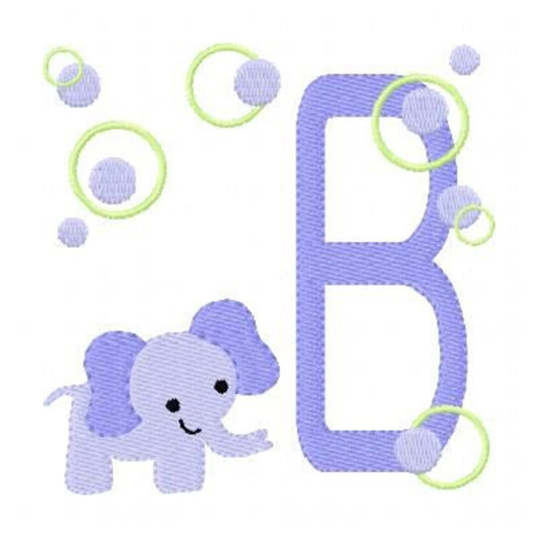 Baby // Elephant //monogram Machine Embroidery Design Set, Machine ...