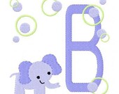 Baby // Elephant //monogram Machine Embroidery Design Set - Etsy