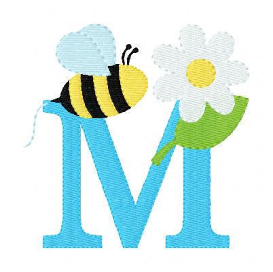 Bee // Monogram Embroidery Font Design Set// Bumble Bee | Etsy